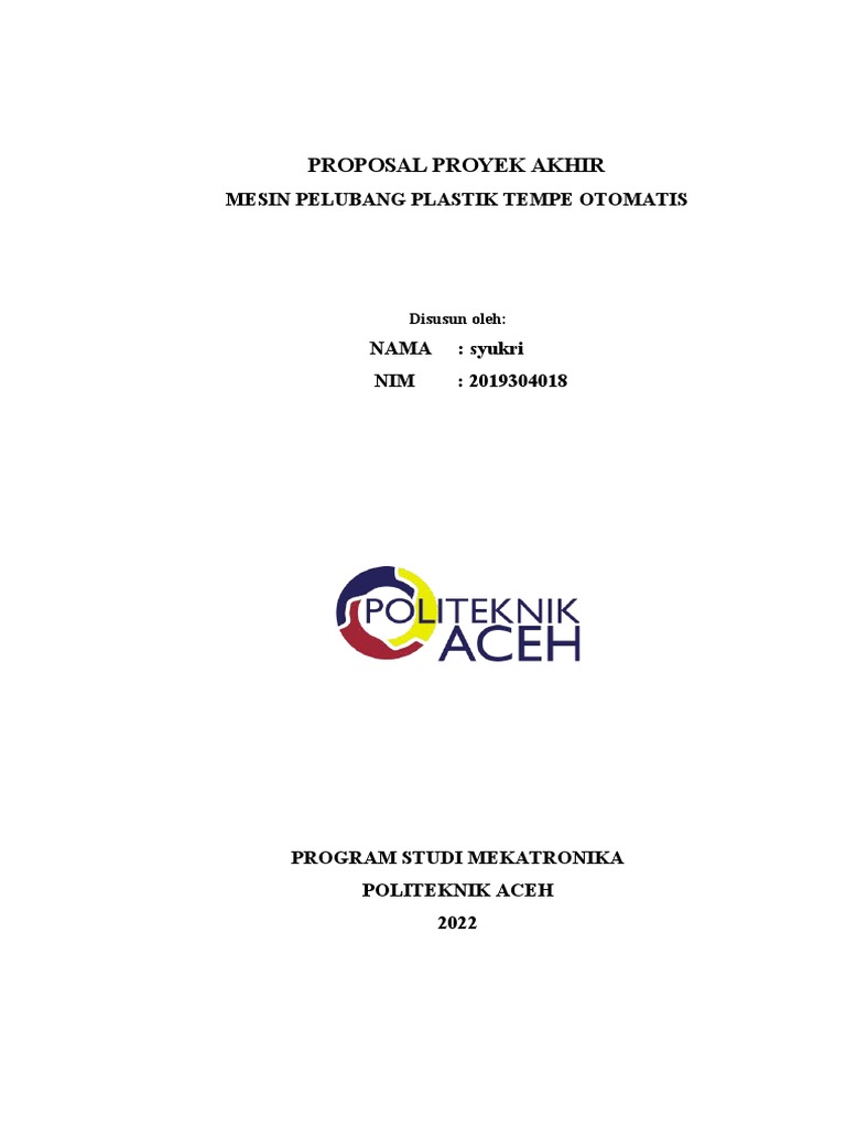 Proposal Proyek Akhir Syukri | PDF
