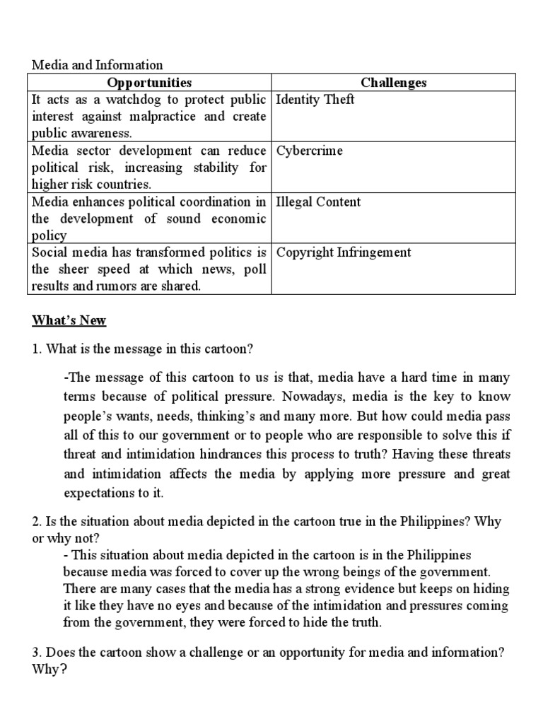 Media and Information Literacy | PDF | Internet | Social Media