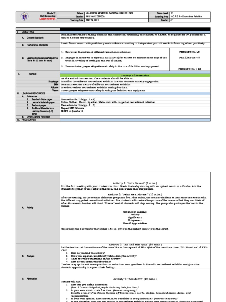 DLP No. 01hope4 Final | PDF