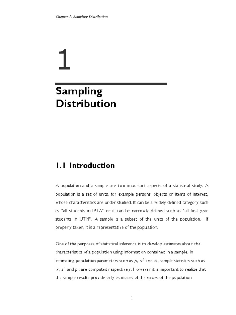 Chap1 Sampling Distribution | Download Free PDF | Probability ...