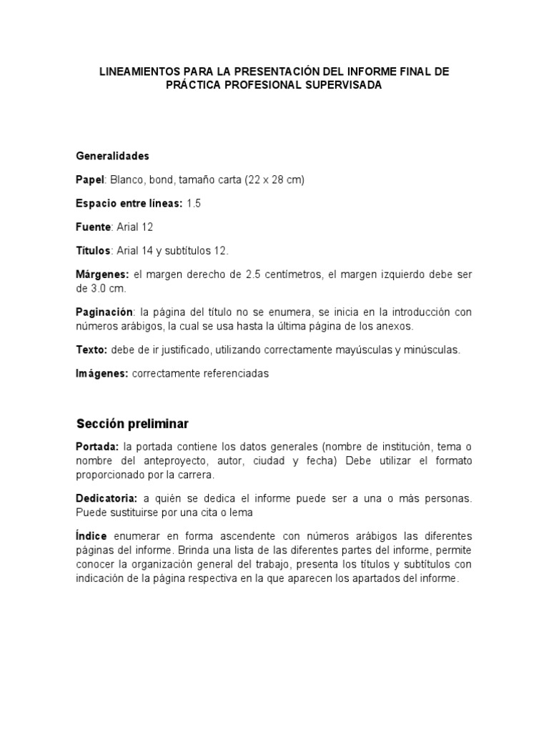 Formato para El Informe Final de PPS | PDF