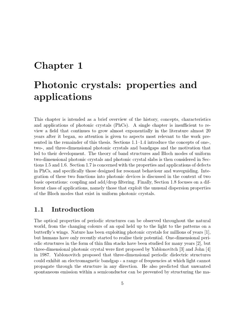 Photonic Crystals: Overview & Applications | PDF | Band Gap | Optics