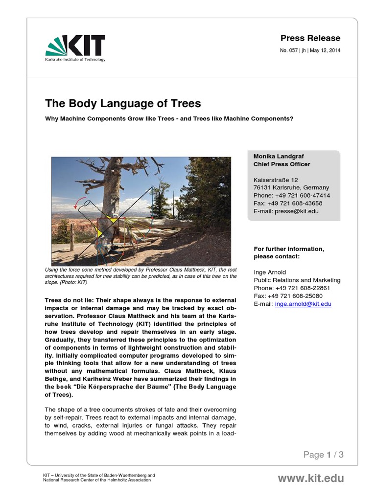 The Body Language of Trees | PDF | Stress (Mechanics)