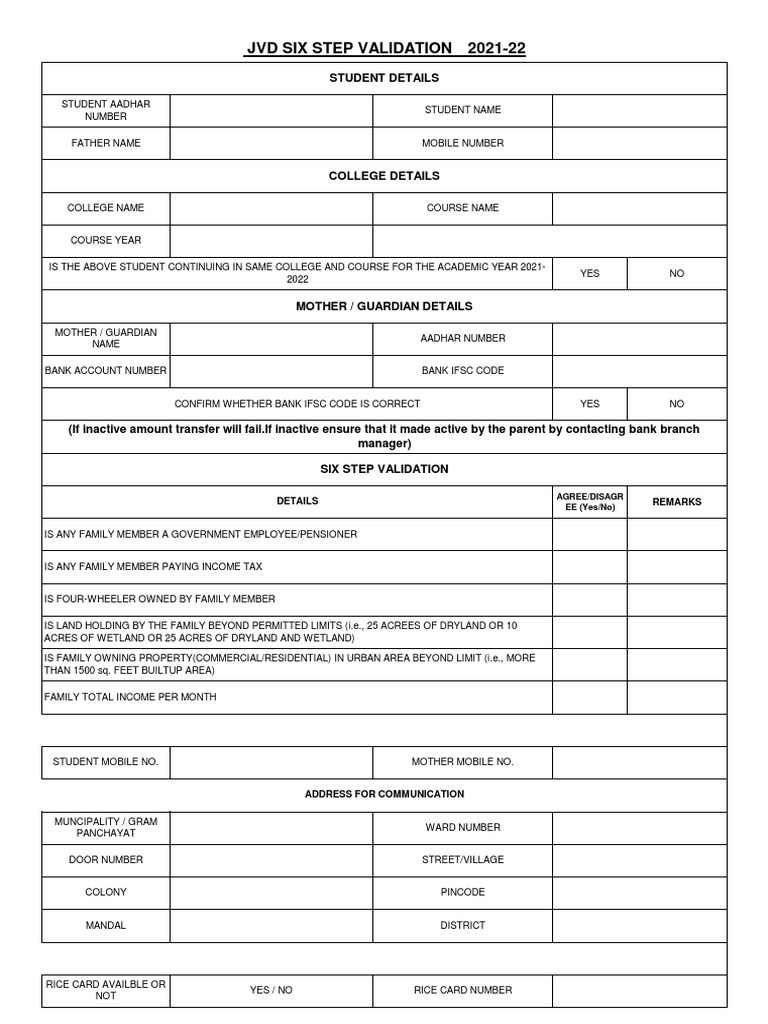 JVD 6 Step Verification Form | PDF | Taxes | Economies