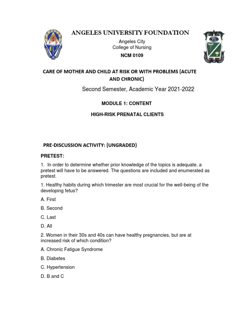 Module 1 Content | PDF | Hiv/Aids | Pregnancy