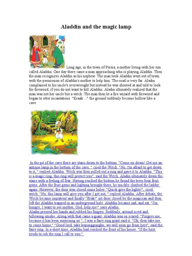 Aladdin and The Magic Lamp | PDF
