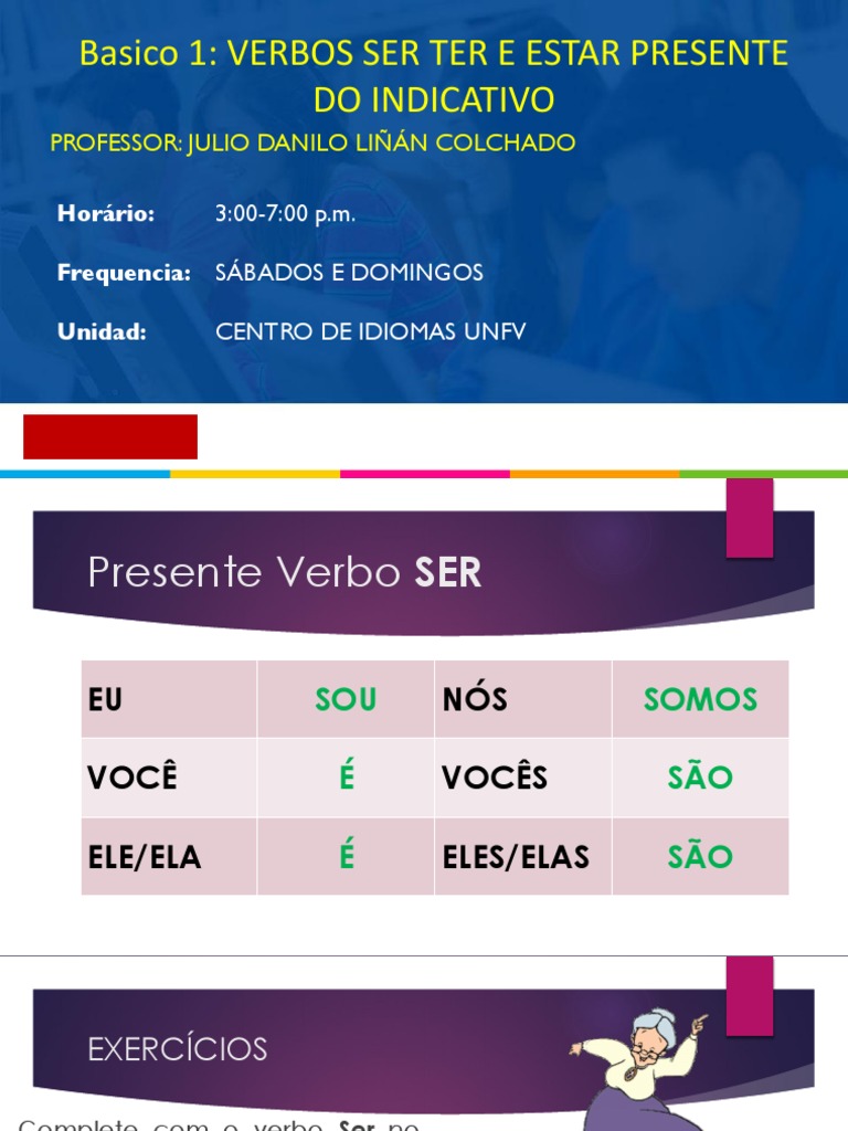 Aula de Verbos em Português | PDF