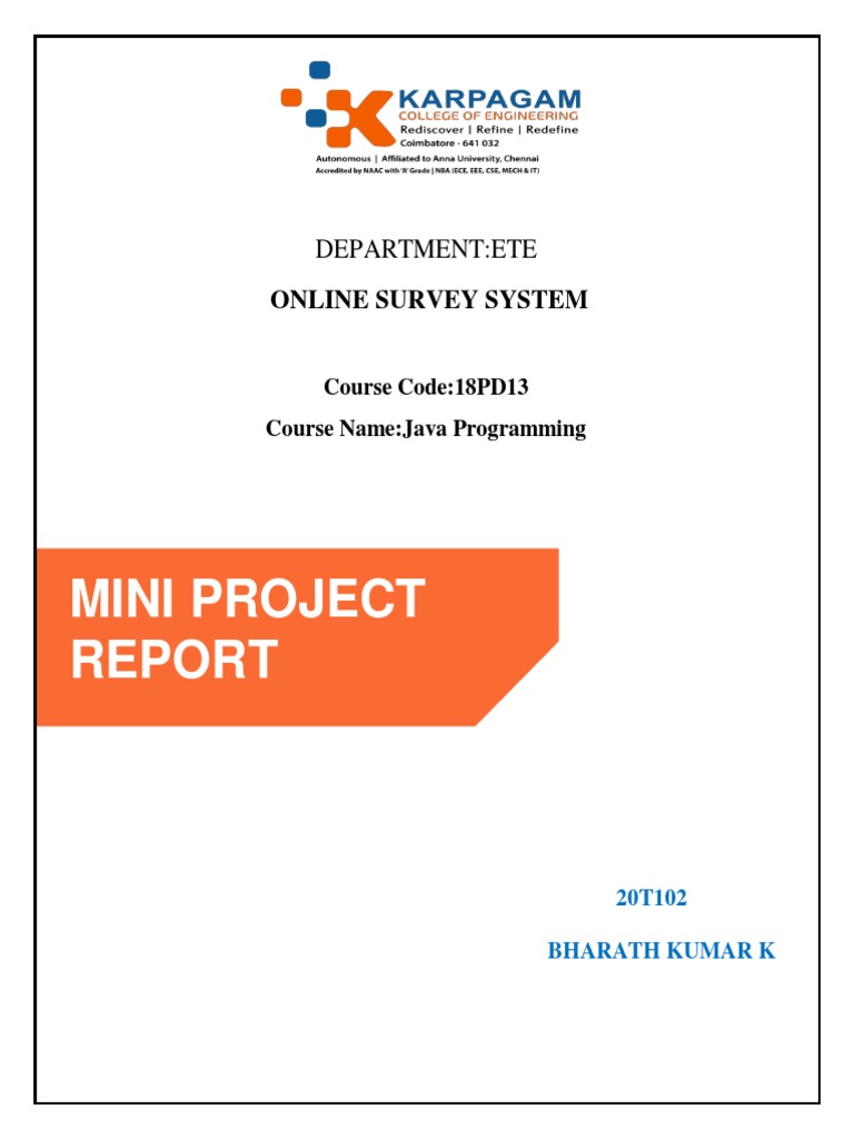 Online Survey System | Download Free PDF | String (Computer Science) | Java (Programming Language)