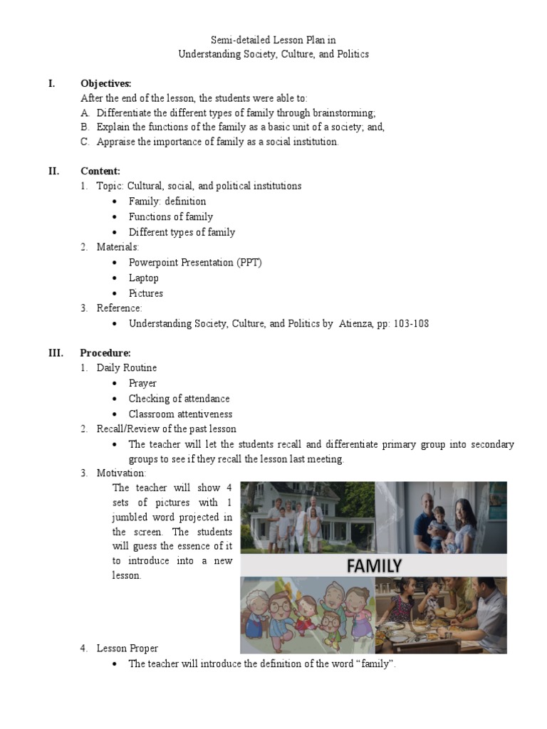 Semi Detailed LP in Uscp Au | PDF | Teachers | Lesson Plan