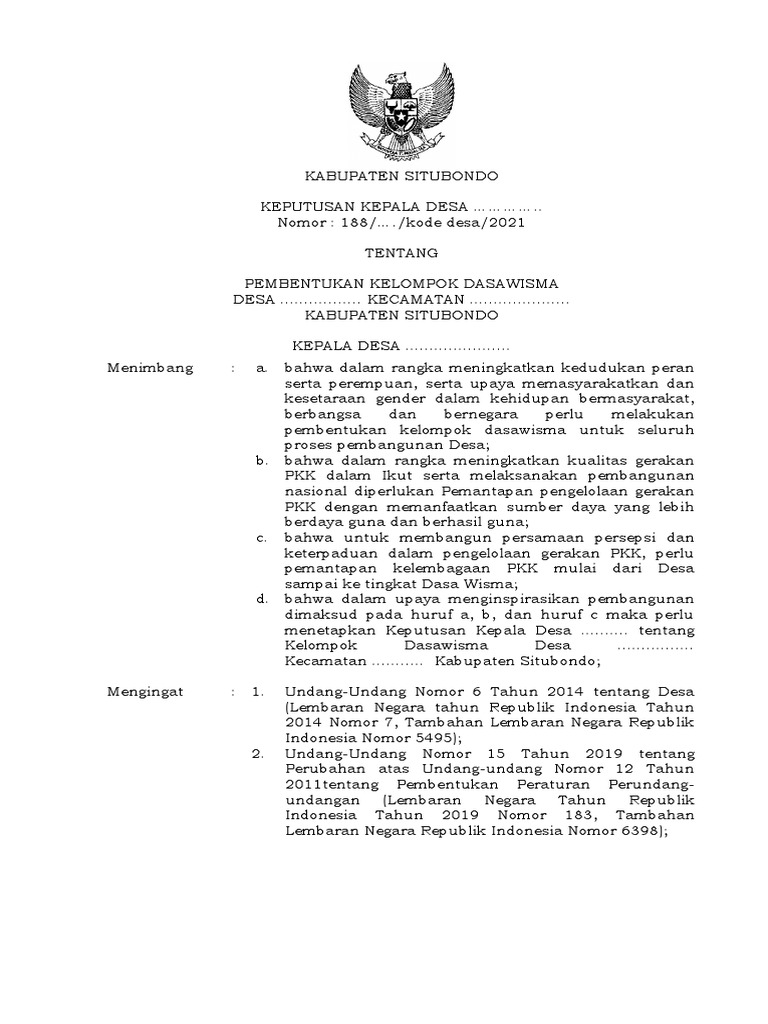 SK Dasawisma | PDF | Griya & Taman