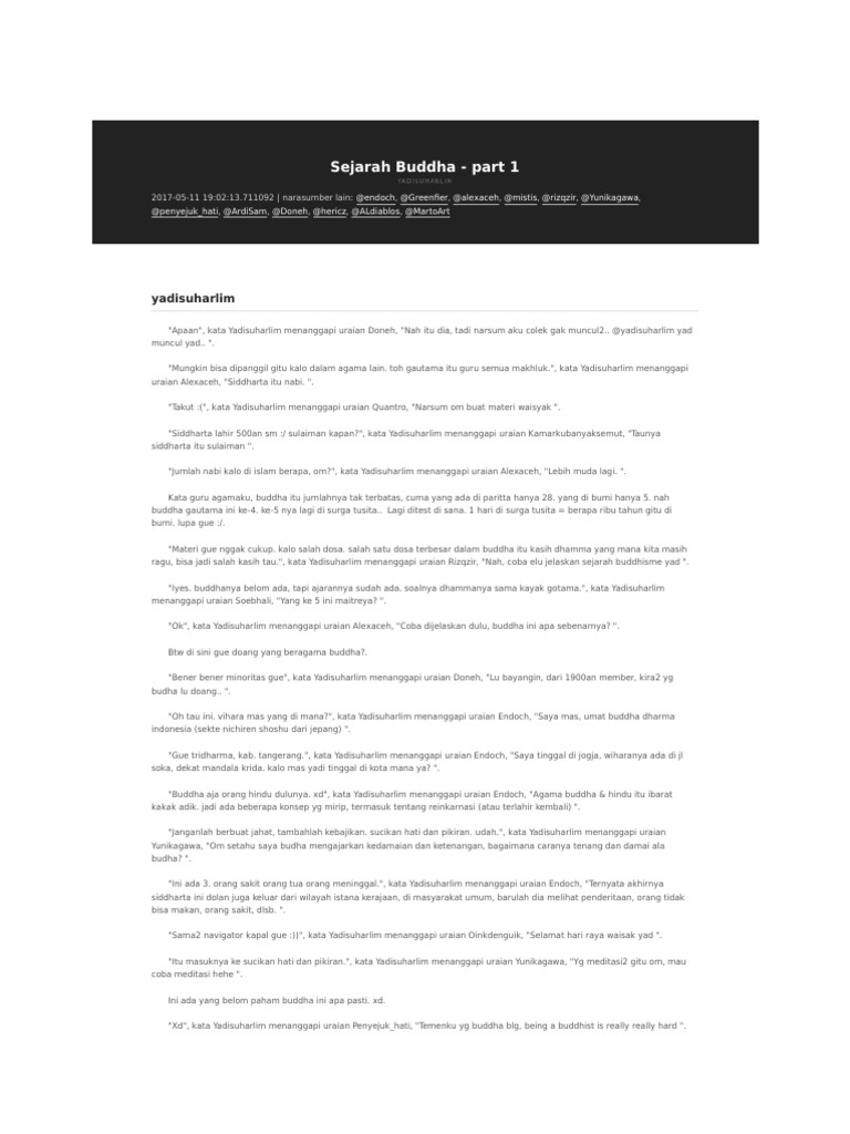 Sejarah Awal Ajaran Buddha | PDF