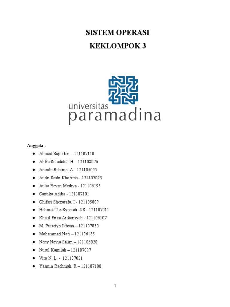 Makalah Sistem Operasi | PDF