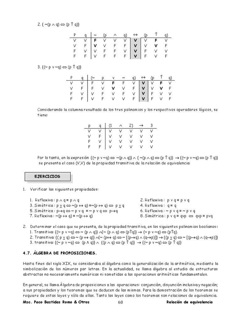 Álgebra de Proposiciones | PDF | Prueba matemática | Axioma