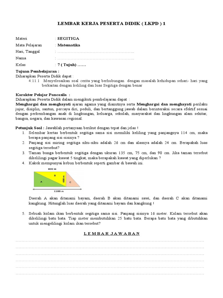 4 LKPD Segitiga | PDF