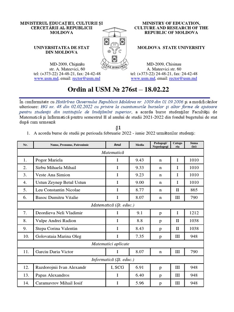Bursa Licenta Sem2 2021 2022 Imprimare | PDF