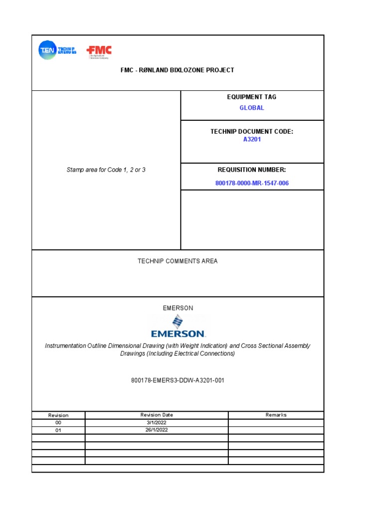 FMC - Rønland Bixlozone Project: Stamp Area For Code 1, 2 or 3 | PDF