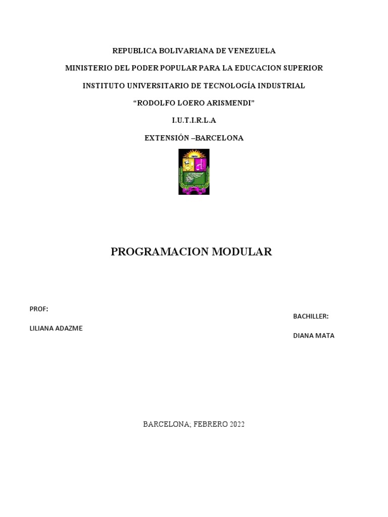 Guía de Programación Modular | PDF | Programa de computadora | Programación
