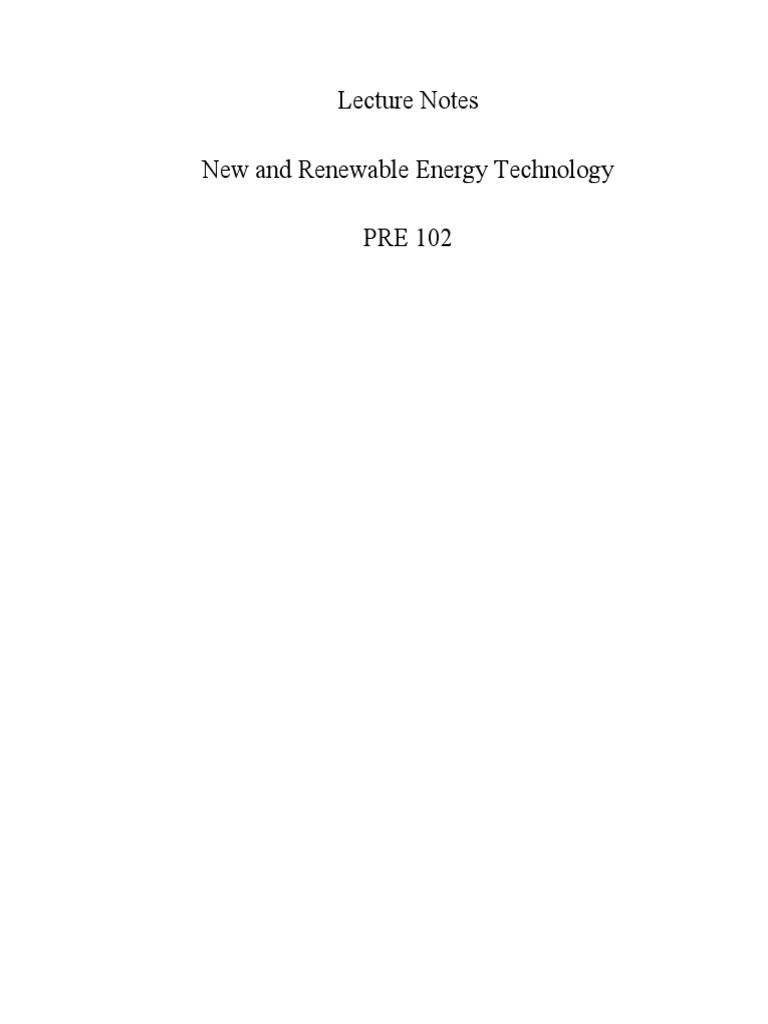 Renewable Energy Technology Overview | PDF | Gasification | Combustion