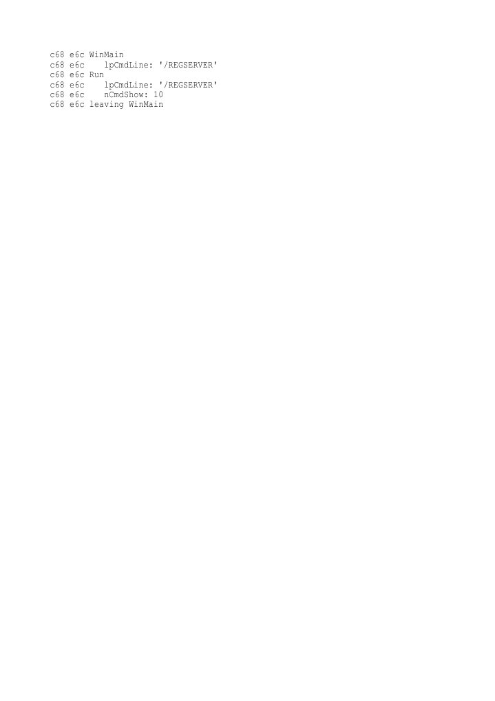WinMain Function with /REGSERVER Command | PDF
