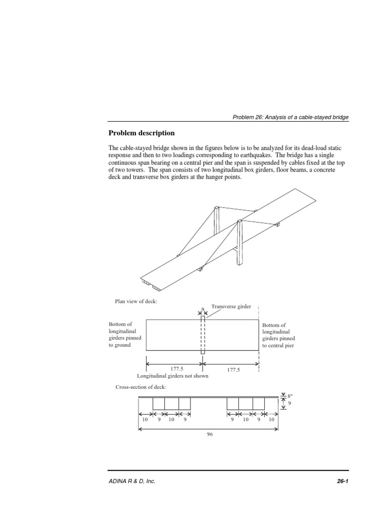 Analysis of Dead and Live Loads on a Cable-Stayed Bridge Through Static ...