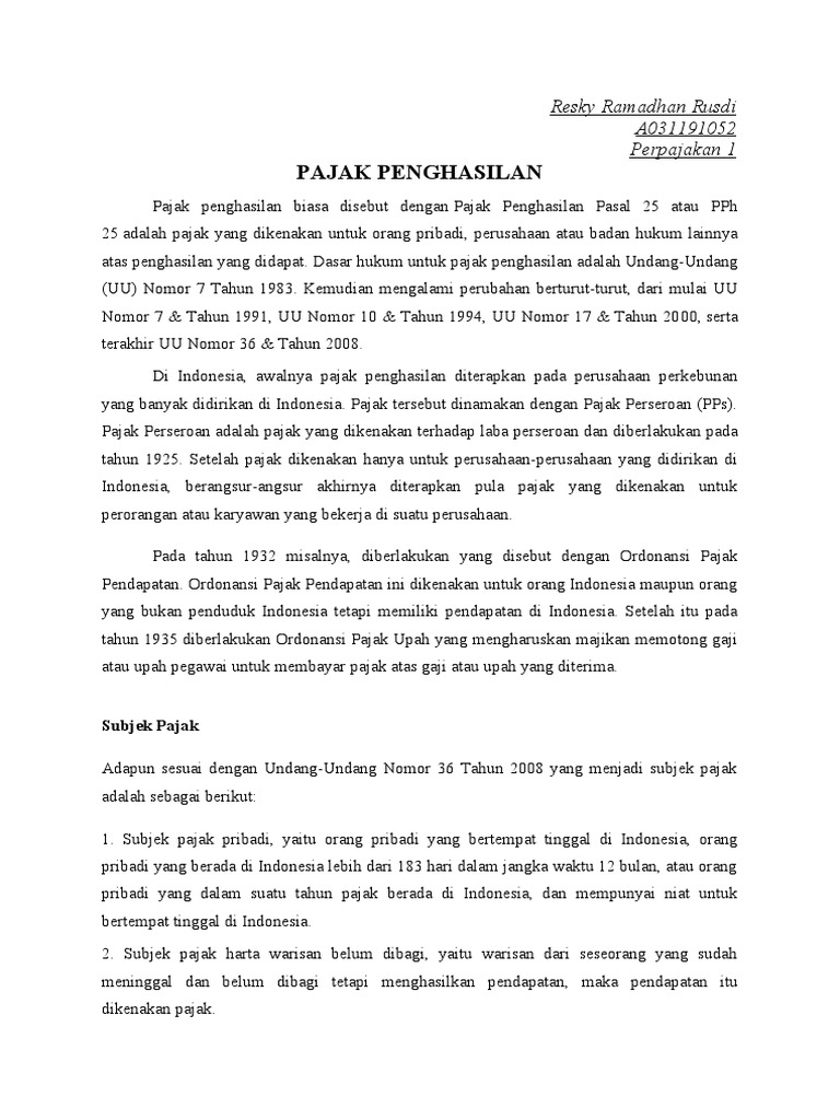 RMK 5 - Pajak Penghasilan | PDF
