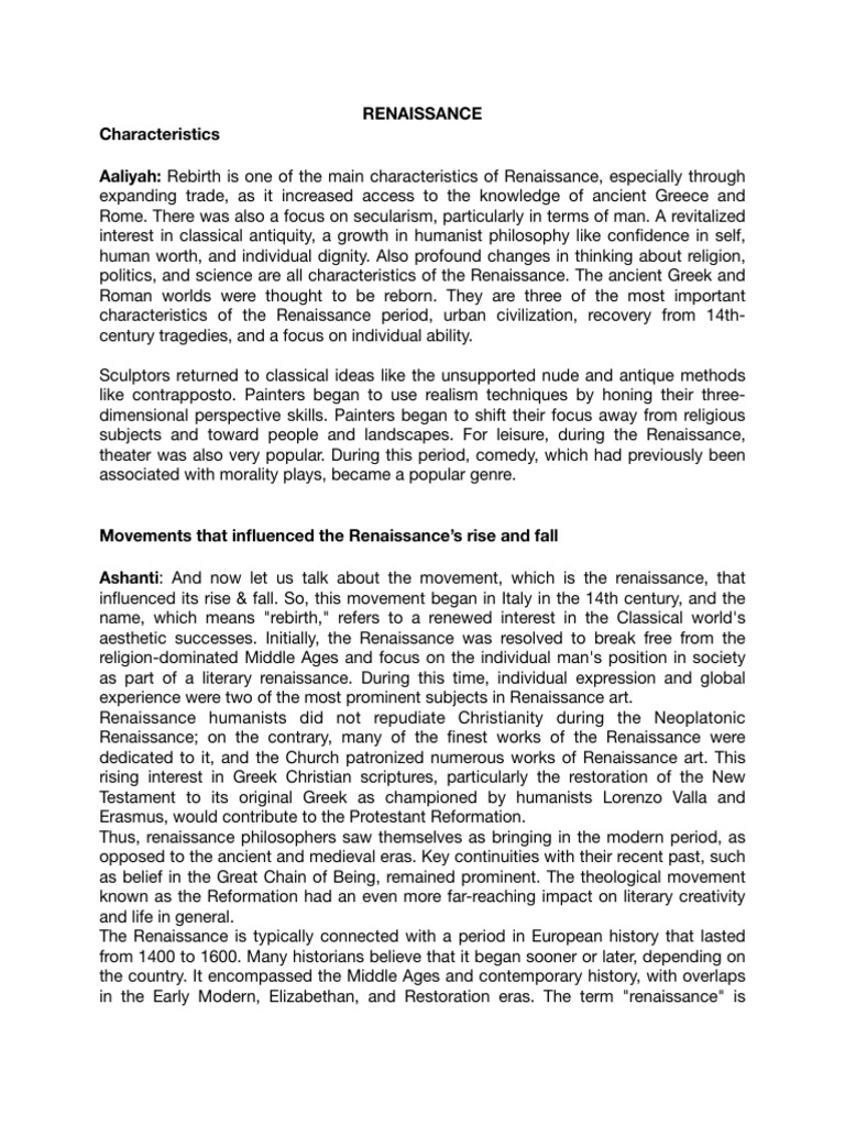 Final Script | PDF | Renaissance | Michelangelo