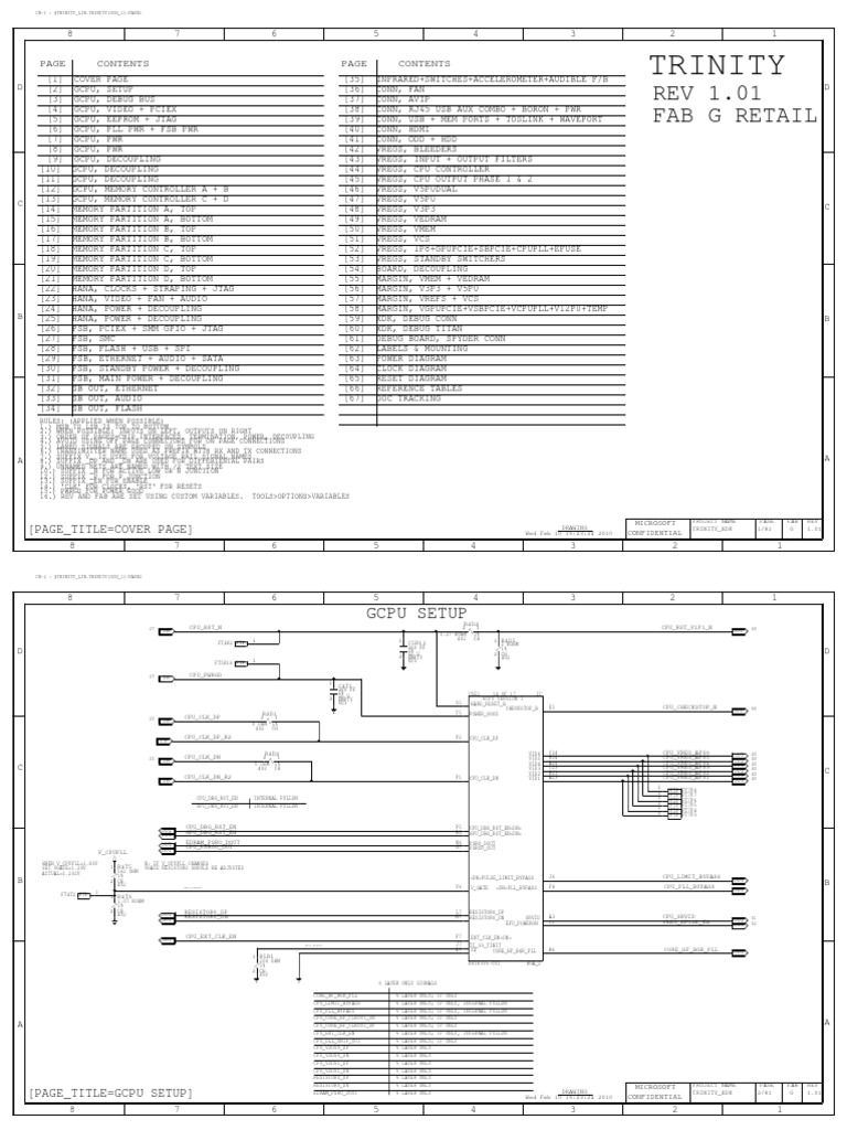 Xbox 360 Trinity Motherboard Schematic | PDF | Computer Hardware ...