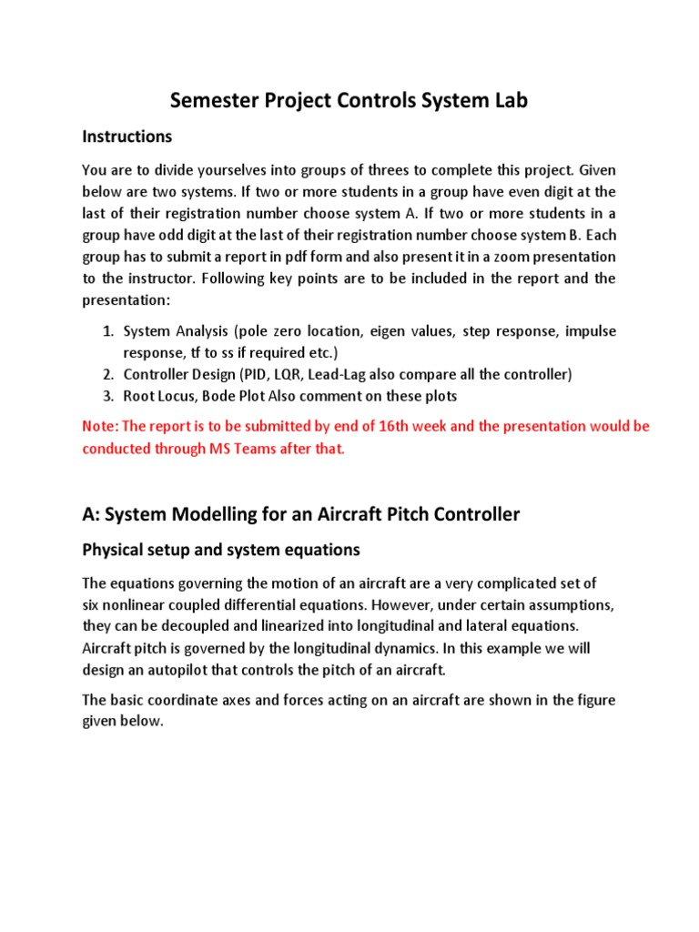 Semester Project Controls System Lab | PDF | Control Theory | Applied ...