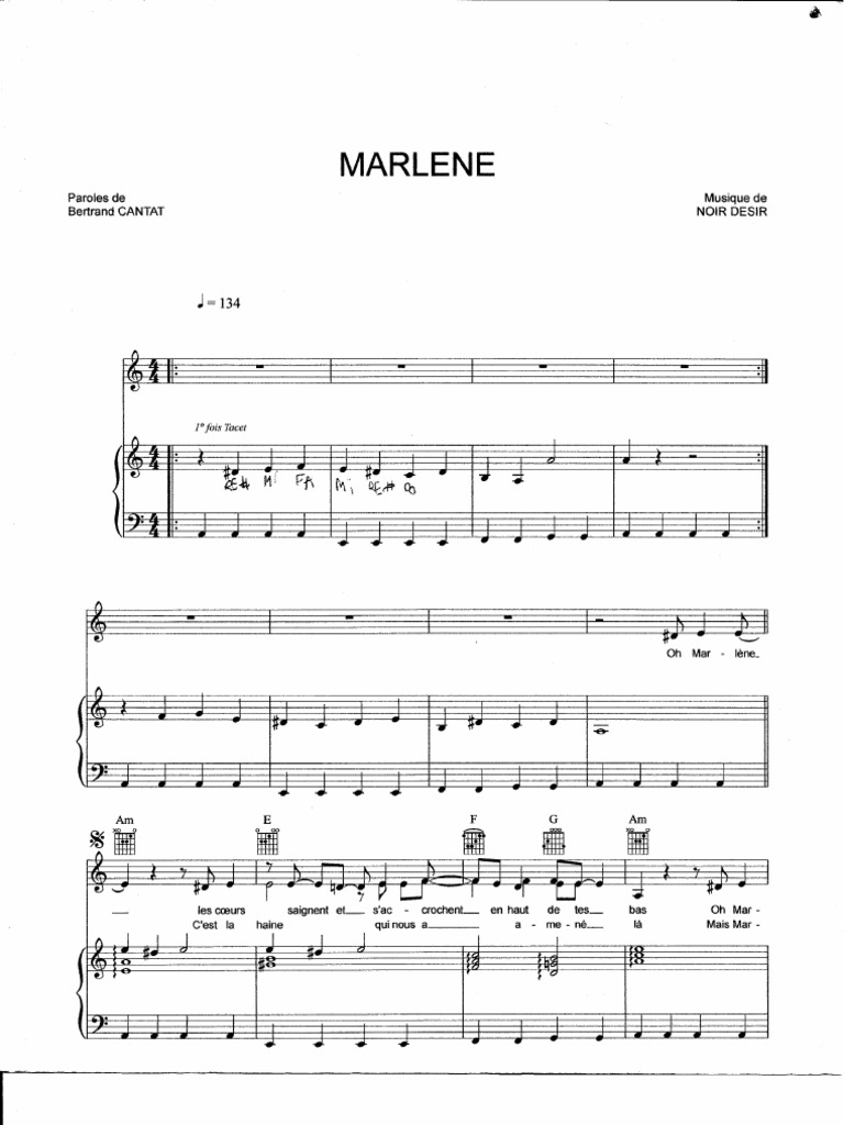 Noir Desir-Marlene | PDF