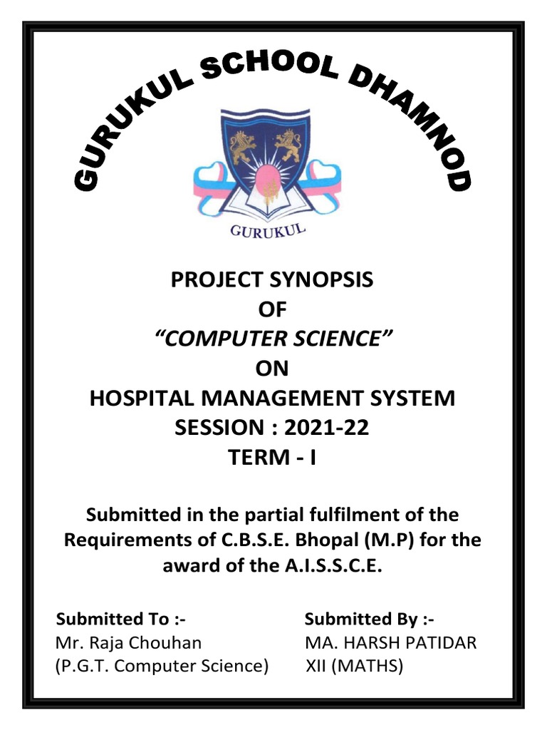 Hospital Management Project Complete | PDF | Computer Programming | System