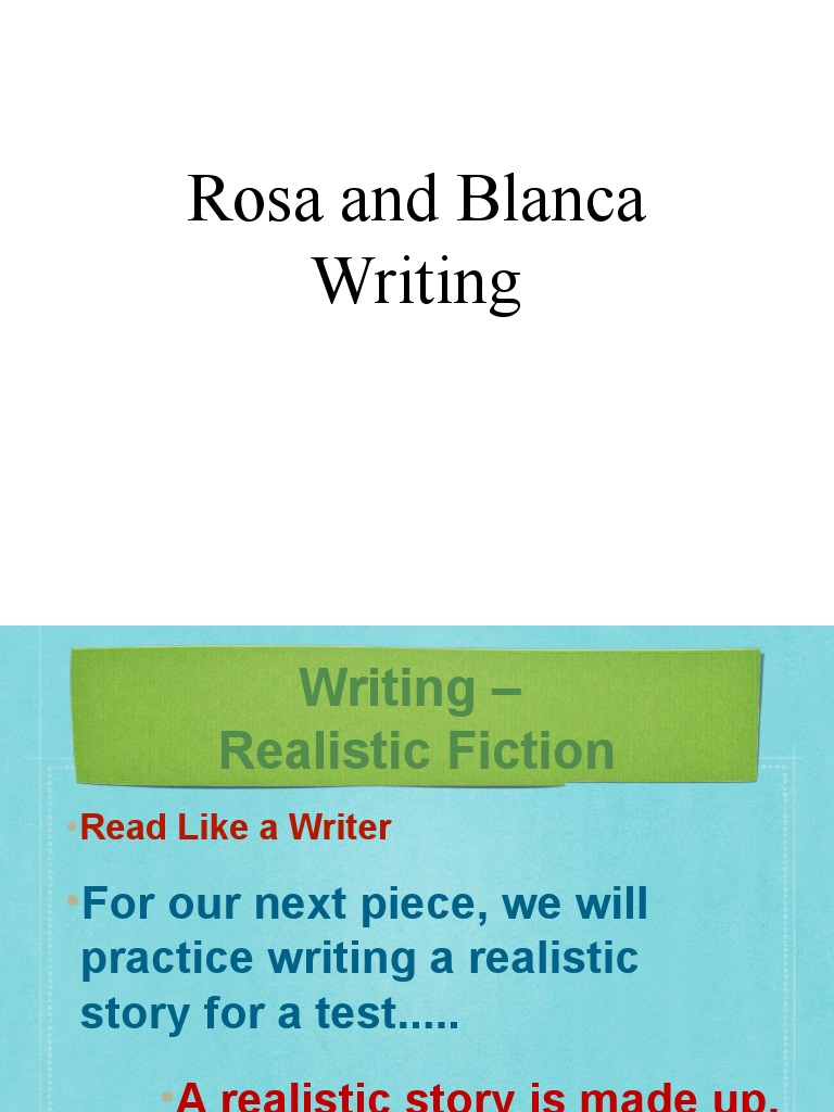 Rosa - Realistic Fiction, TEST Situation | PDF