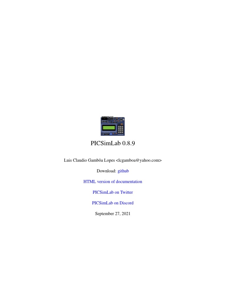 Picsimlab MANUEL | Download Free PDF | Arduino | Integrated Development Environment