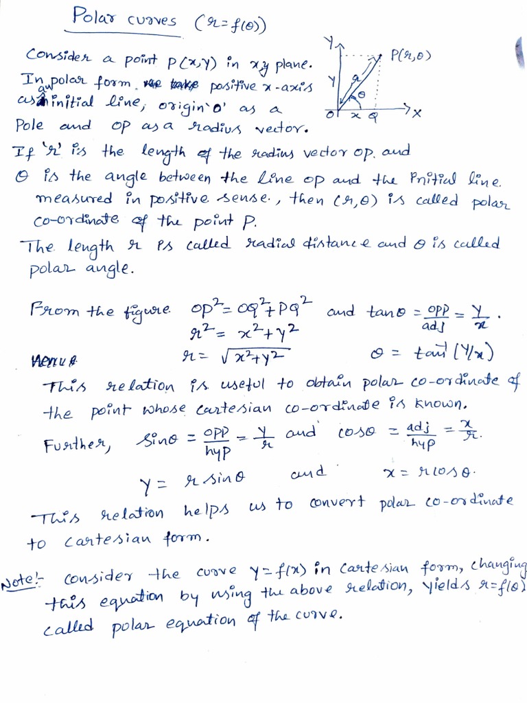 Angle Between Radius Vector and Tangent Line Jan 14, 2022 | PDF ...
