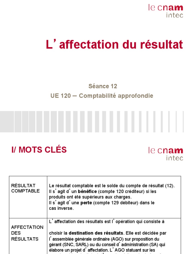 Ue120 - S12 - Affectation de Resultat 2 | PDF | Dividende | Comptabilité