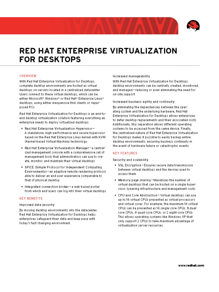 DOC250 RHEV For Desktops 2819417 0610 CW Web | PDF | Virtualization ...
