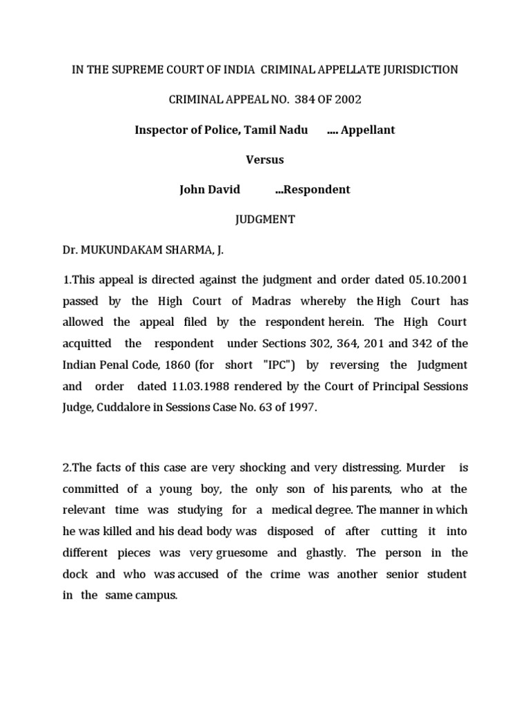 Navarasu Murder Case Judgment | PDF | Acquittal | Judgment (Law)