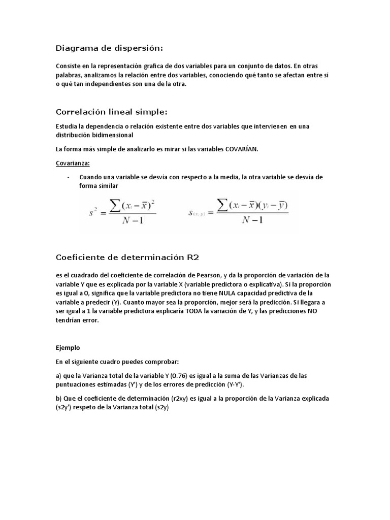 Diagrama de Disper | PDF | Coeficiente de determinación | Análisis ...