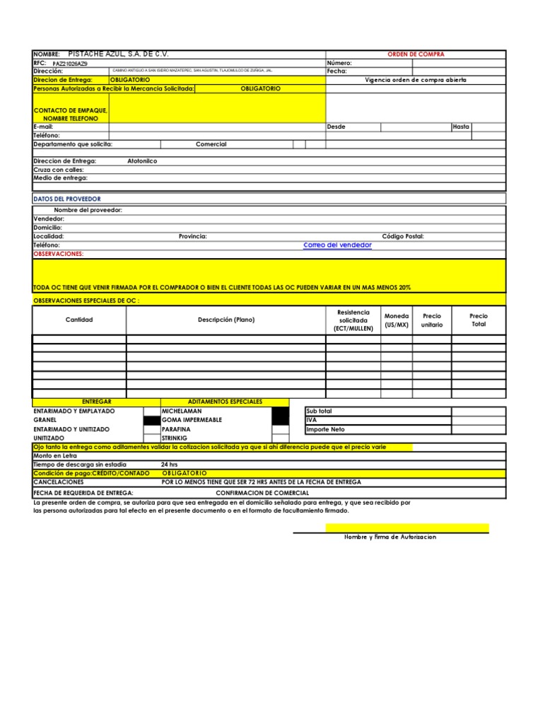 Formato Oc | PDF | Business