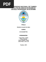 Modelos Con Datos de Panel | PDF | Modelo de efectos fijos | Análisis de regresión