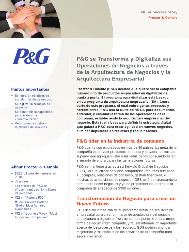 Mega Case Study Procter and Gamble Business Operations Transformation ...