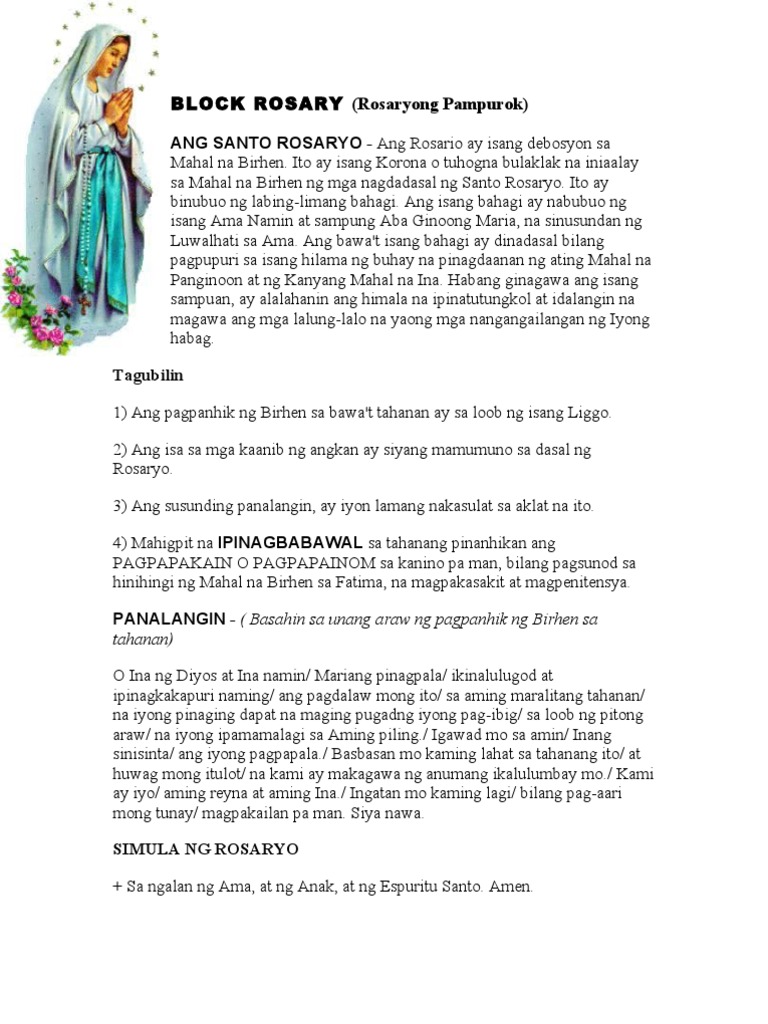 Block Rosary | PDF