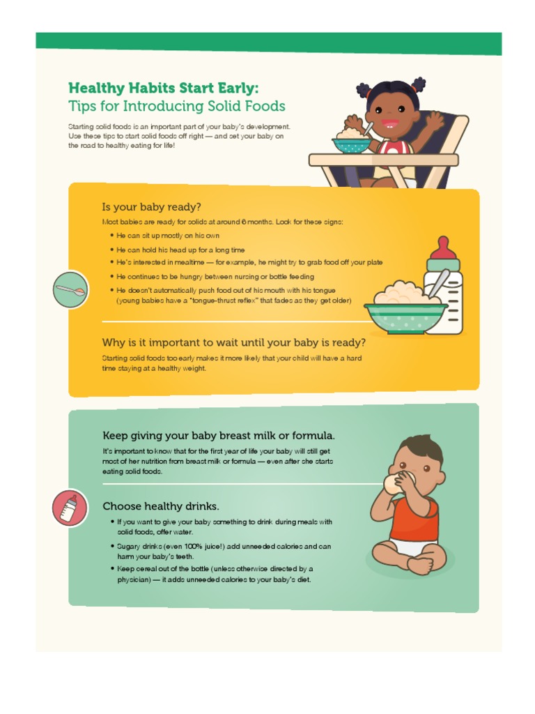 AAP Solid Foods - Print Fact Sheet | PDF | Foods | Eating