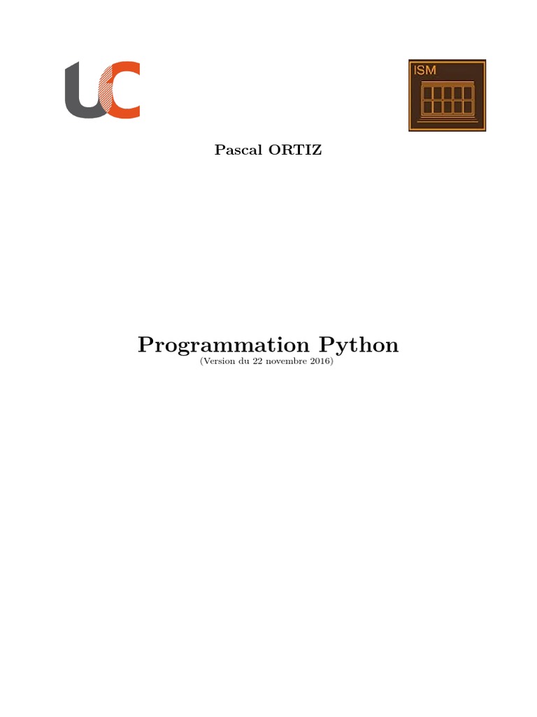 Cours Entier Python | Download Free PDF | Variable (informatique) | Programmation informatique