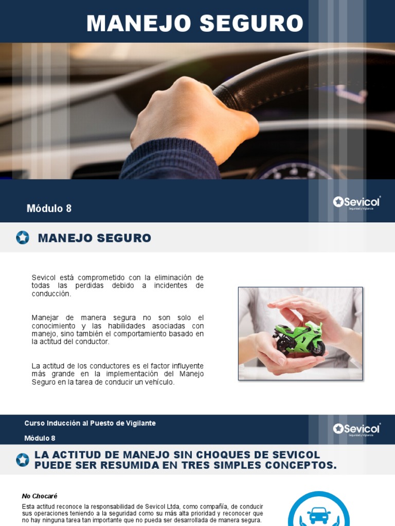 Presentación Manejo Seguro Curso Inducción Virtual | PDF | Peatonal ...
