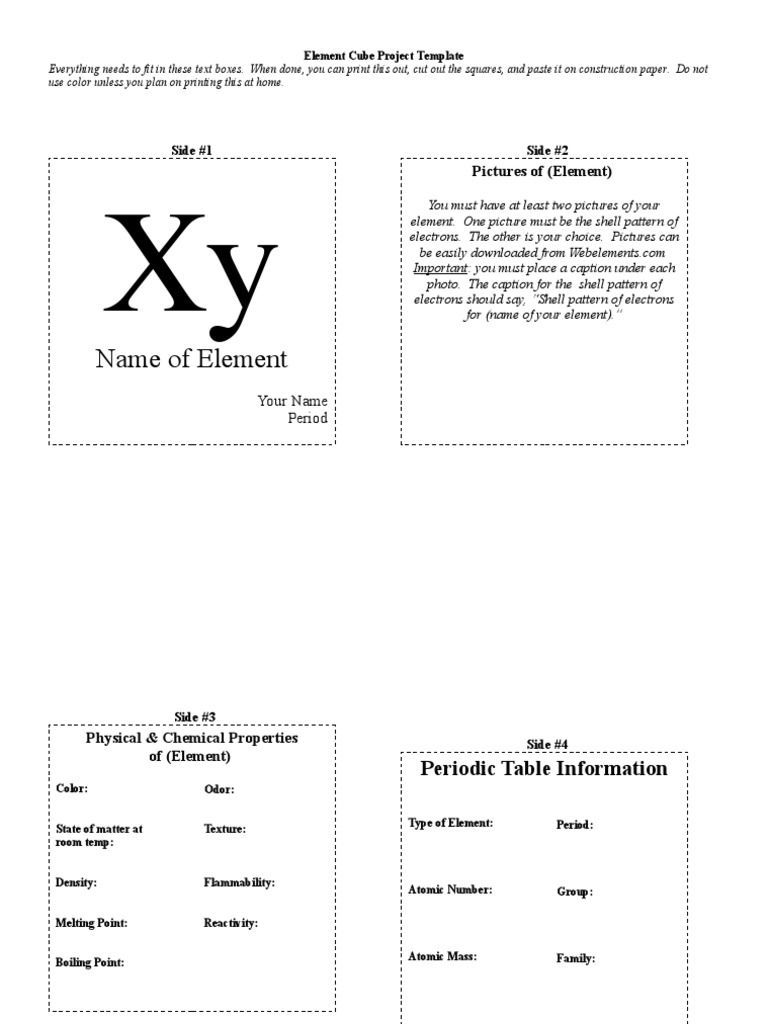 Element Cube Template | PDF