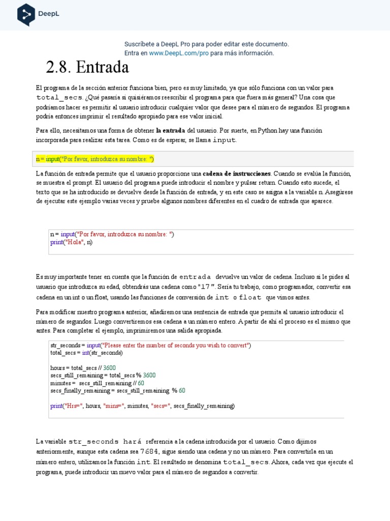 How To Think Like A Computer Scientist - 2 ES | PDF | Python (lenguaje ...
