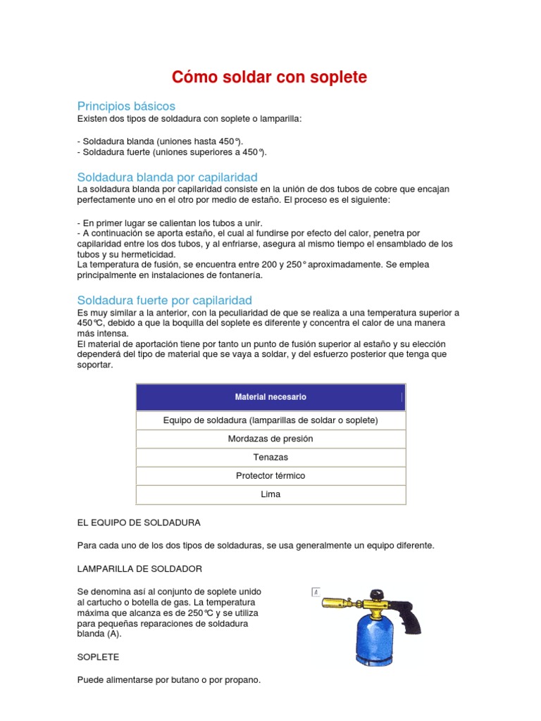Còmo Soldar Con Soplete | PDF | Soldadura | Soldadura