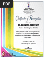 CERTIFICATES of Recognition - Early Birds | PDF