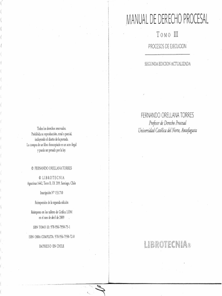 Orellana, Fernando - Manual de Derecho Procesal Tomo III | PDF