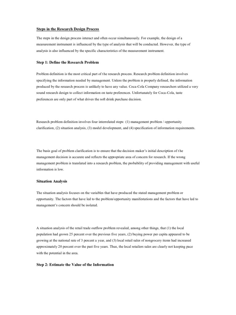 Steps in The Research Design Process | PDF | Attitude (Psychology ...